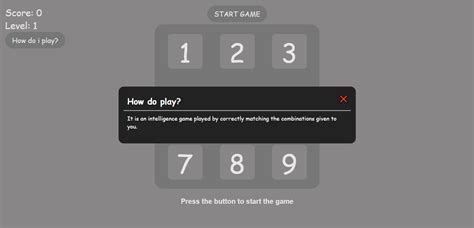 Github Trfolwe Visualmemorygame Visual Memory Game With Html
