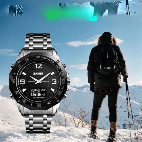Luxury Watch Men Thermometer Compass Digital Clock Calorie Pedometer
