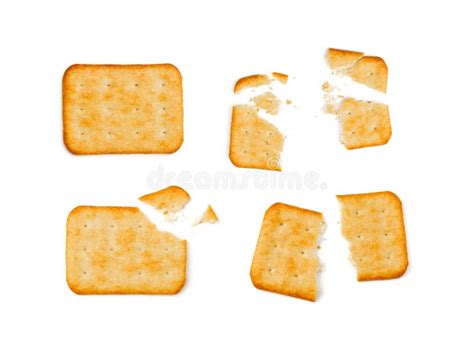 Crackers Or Biscuits Cookies Isolated Stock Image Image Of View Crumbs