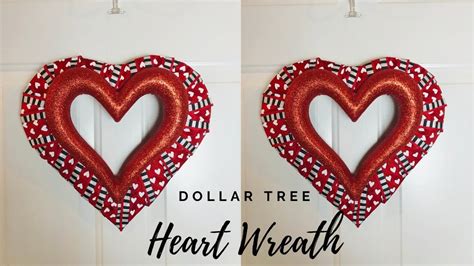 Dollar Tree Easy And Inexpensive Valentines Day Heart Wreath Diy ️