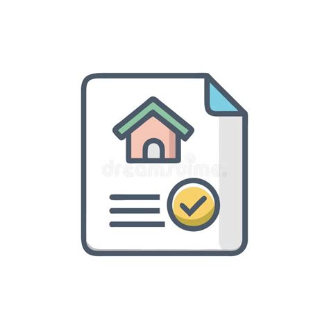 Icon Of Approval For Property Development Stock Image Illustration Of