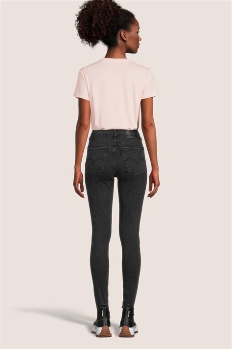 Levis Mile High Waist Super Skinny Jeans Black Haze Wehkamp