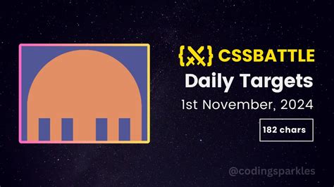 Css Battle Daily Targets Solution November 1 2024 Html Css