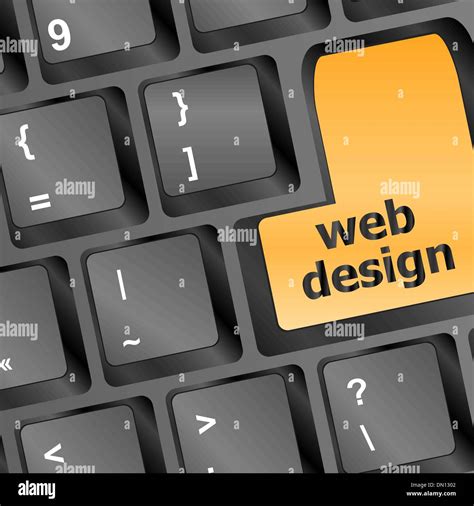 Web Design Text On A Button Keyboard Stock Vector Image Art Alamy