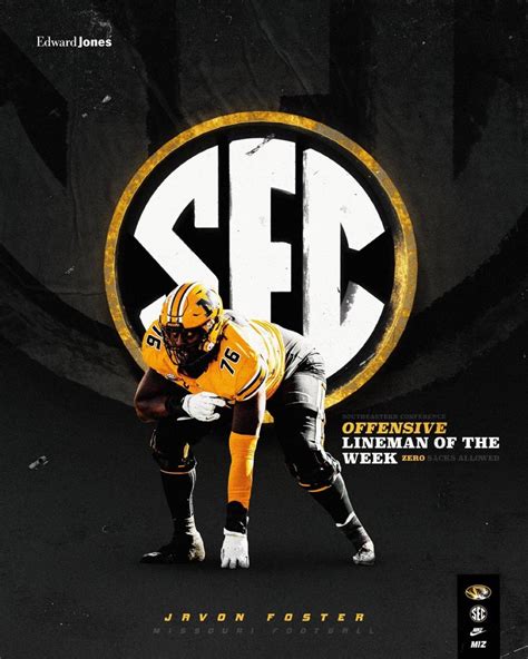 Javon Foster Named Sec Offensive Lineman Of The Week Rmiz