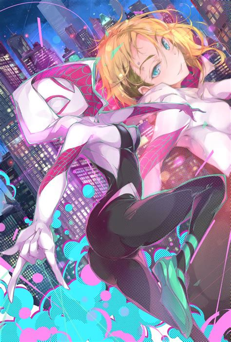 Spider Gwen And Gwen Stacy Marvel And 3 More Drawn By Pulppiroshi