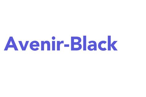 Avenir Black Font Free [download Now]