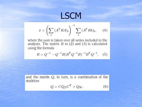 Ppt Least Squares Collocation In Occam 63 Powerpoint Presentation