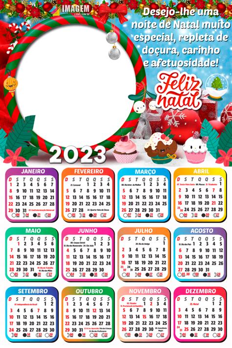 Calendário 2023 Feliz Natal Carinho E Afetuosidade Png Grátis Imagem