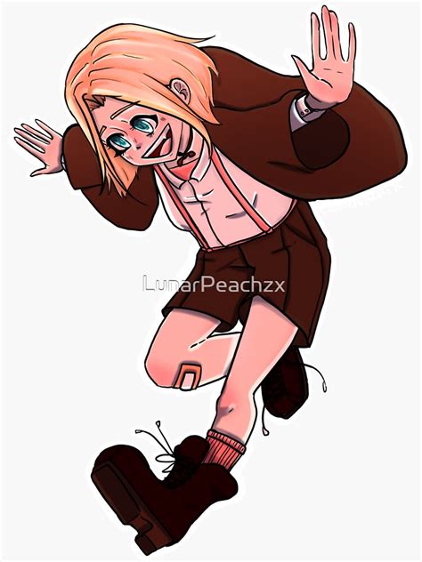 Anime Girl Falling Sticker By Lunarpeachzx Redbubble