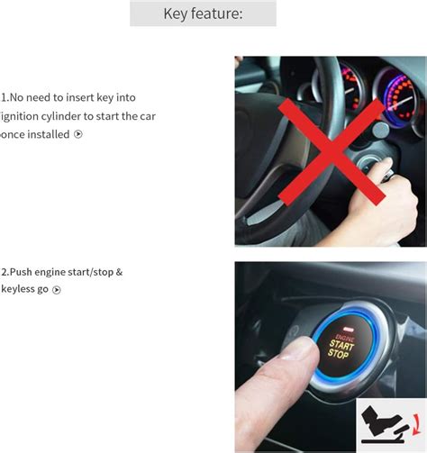 EASYGUARD EC004 Smart Rfid Car Alarm System With Push Engine Start Button Transponder
