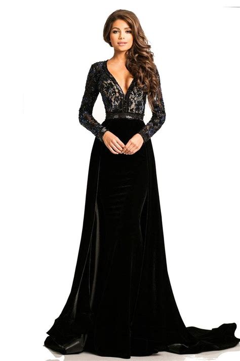 Johnathan Kayne 8013 Embellished Lace Velvet Gown Couture Candy