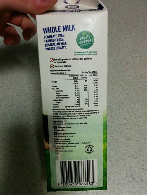 Woolworths Whole Milk
