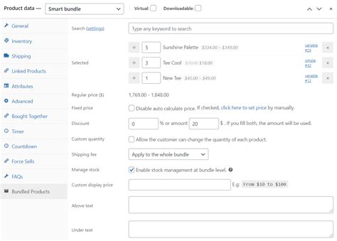 Smart Bundle 03 Product Combos Wpclever Documentations
