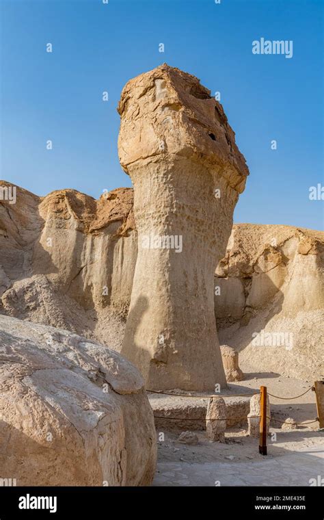 Saudi Arabia Eastern Province Al Hofuf Sandstone Rock Formation At Jabal Al Qarah Stock Photo