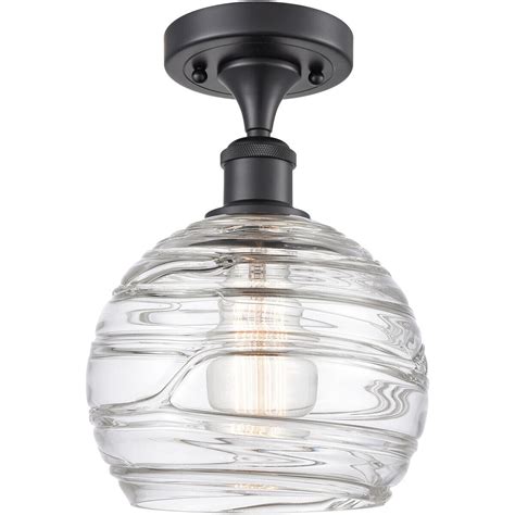 Innovations Lighting 516 1C BK G1213 8 Ballston Deco Swirl Semi Flush Mount 745684172581 EBay