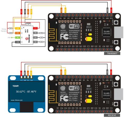 Esp8266 Point 2 Point Communication Mcp80 Temp Sensor Wiring Diagram