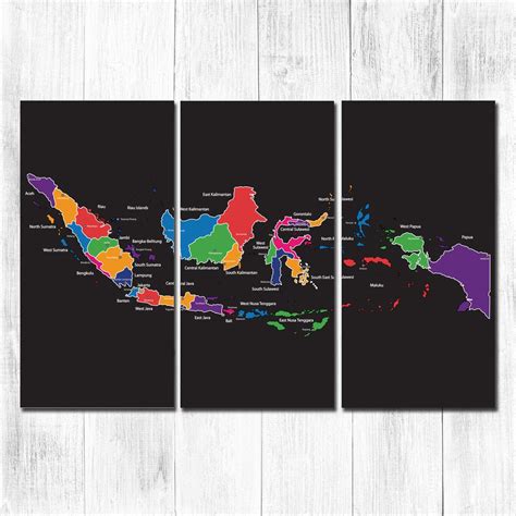 Jual Hiasan Dinding Dekorasi Rumah Seri Anak Peta Indonesia Map IDJ