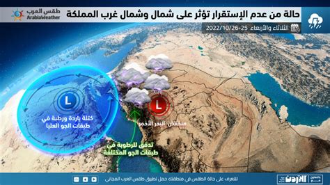 السعودية تقلبات جوية و أمطار رعدية مُتوقعة على أجزاء عِدّة من شمال و