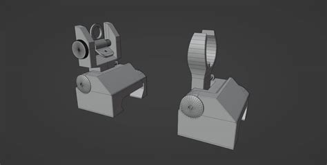 Foldable Iron Sight 3d Model By Luisbcompany