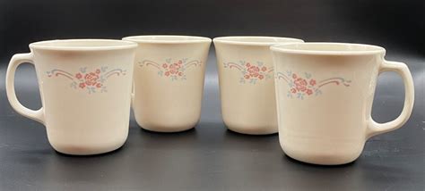Corelle Mugs English Breakfast Pattern Set Of 4 Etsy