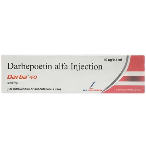 Darba 40mcg Injection At ₹ 2600 Box Cresp Injection In Bengaluru Id