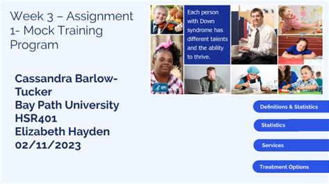 Week 3 Assignment 1 Mock Training Program By Cassandra Barlow Tucker