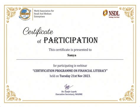 Sanya Wadhawan On Linkedin Participated In A Certification Programme