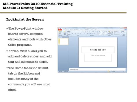Ms Powerpoint Essential Training Module 1 Pdf