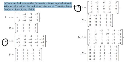 In Exercises Assume That The Matrix A Is Row Chegg Com