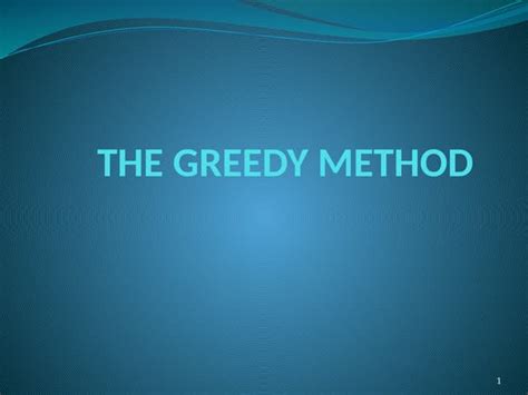 Daa Unit 3 Greedy Method Pptx