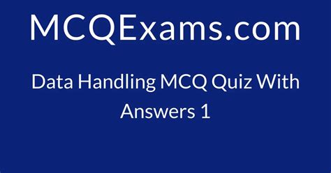 mcq questions for class 6 maths data handling quiz 1