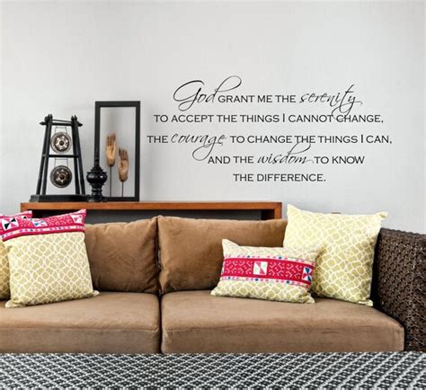 Serenity Prayer Wall Decal Lettering For Walls Custom Multiple Etsy