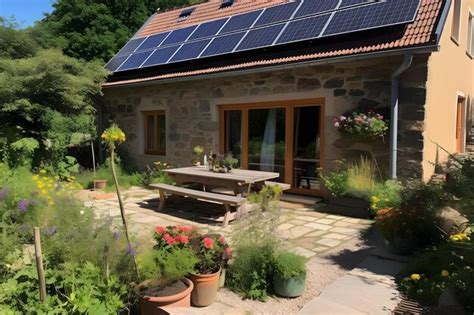 Premium Ai Image Solar Panels On A Private House Neural Network Ai Generated