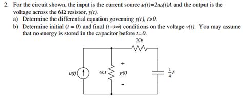 Solved For The Circuit Shown The Input Is The Current