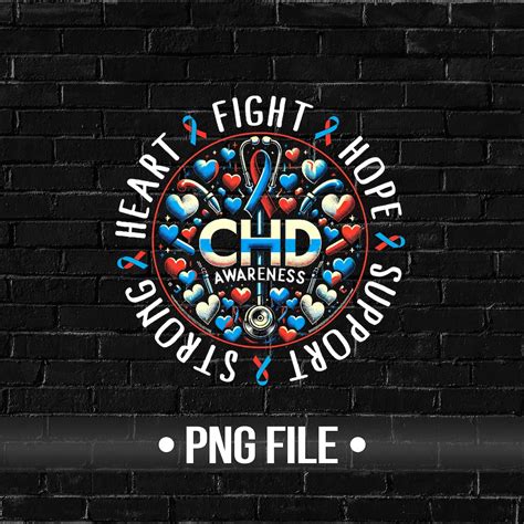 Chd Awareness Svg Congenital Heart Disease Red Blue Ribbon Heart Tee