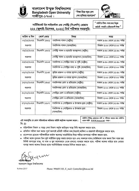 বাংলাদেশ উন্মুক্ত বিশ্ববিদ্যালয় নোটিস Bangladesh Open University