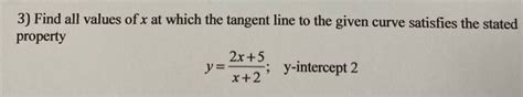 solved 3 find all values of x at which the tangent line to