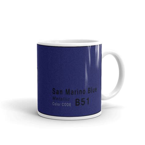 San Marino Blue Mug Color Code B51 Car Color Gear