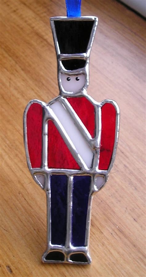 Stained Glass Toy Soldier Christmas Tree Decoration Stained Etsy