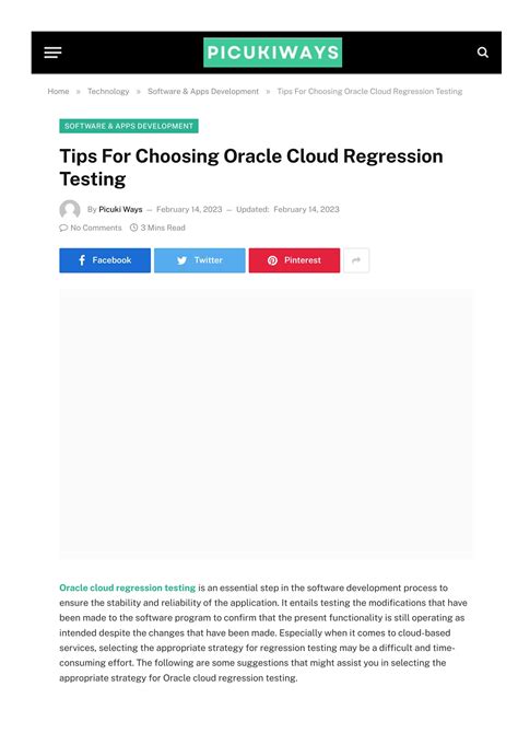 Tips For Choosing Oracle Cloud Regression Testing By Opkey Issuu