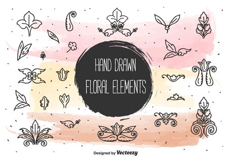 Hand Drawn Floral Elements 157710 Vector Art At Vecteezy