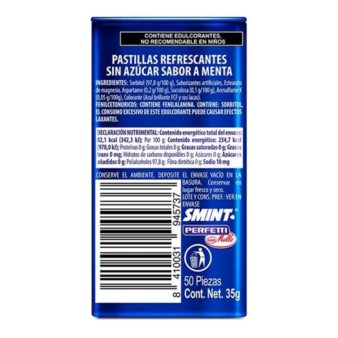 Pastillas Refrescantes Smint Sin Azúcar Sabor Menta 35 G Walmart
