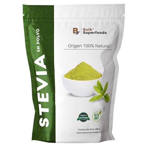Stevia En Polvo 400g Endulzante Natural Bulk Superfoods Bulk