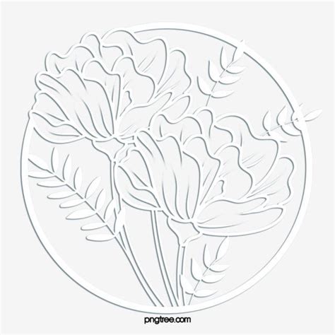 신선한 흰 꽃 일러스트 웨딩 장식 종이 컷 웨딩 종이를 오리다 화훼 Png 일러스트 및 Psd 이미지 무료 다운로드 Pngtree Floral Drawing