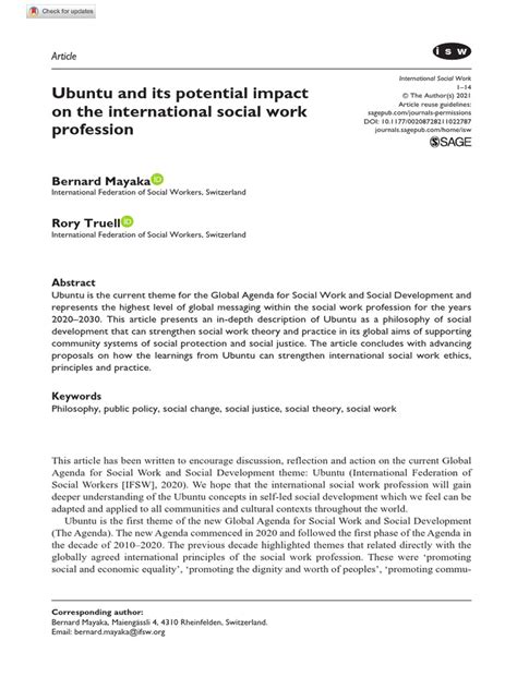ubuntu pdf empowerment social work