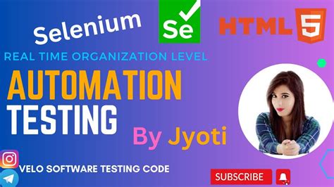 Automation Testing Software Testing By Jyoti Youtube