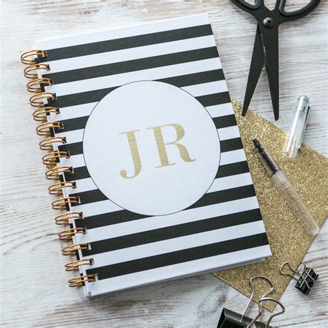 Personalised Monogrammed Notebook By Jinb