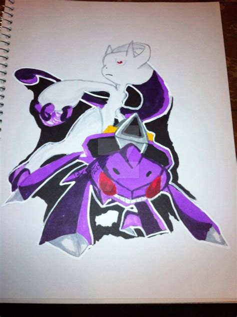 Mega Mewtwo Y And Genesect By Sketchinwithcedtatau On Deviantart