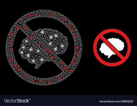Polygonal 2d Mesh Brainless With Magic Royalty Free Vector